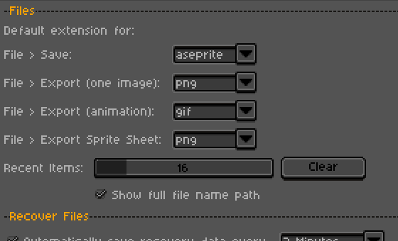 Clear Recent Files not working · Issue #2551 · aseprite/aseprite · GitHub