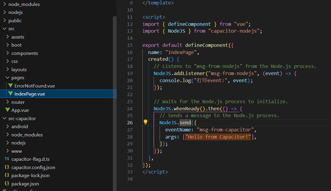 How do I use this plugin in Quasar's capacitor. · Issue #22 · hampoelz/Capacitor-NodeJS · GitHub