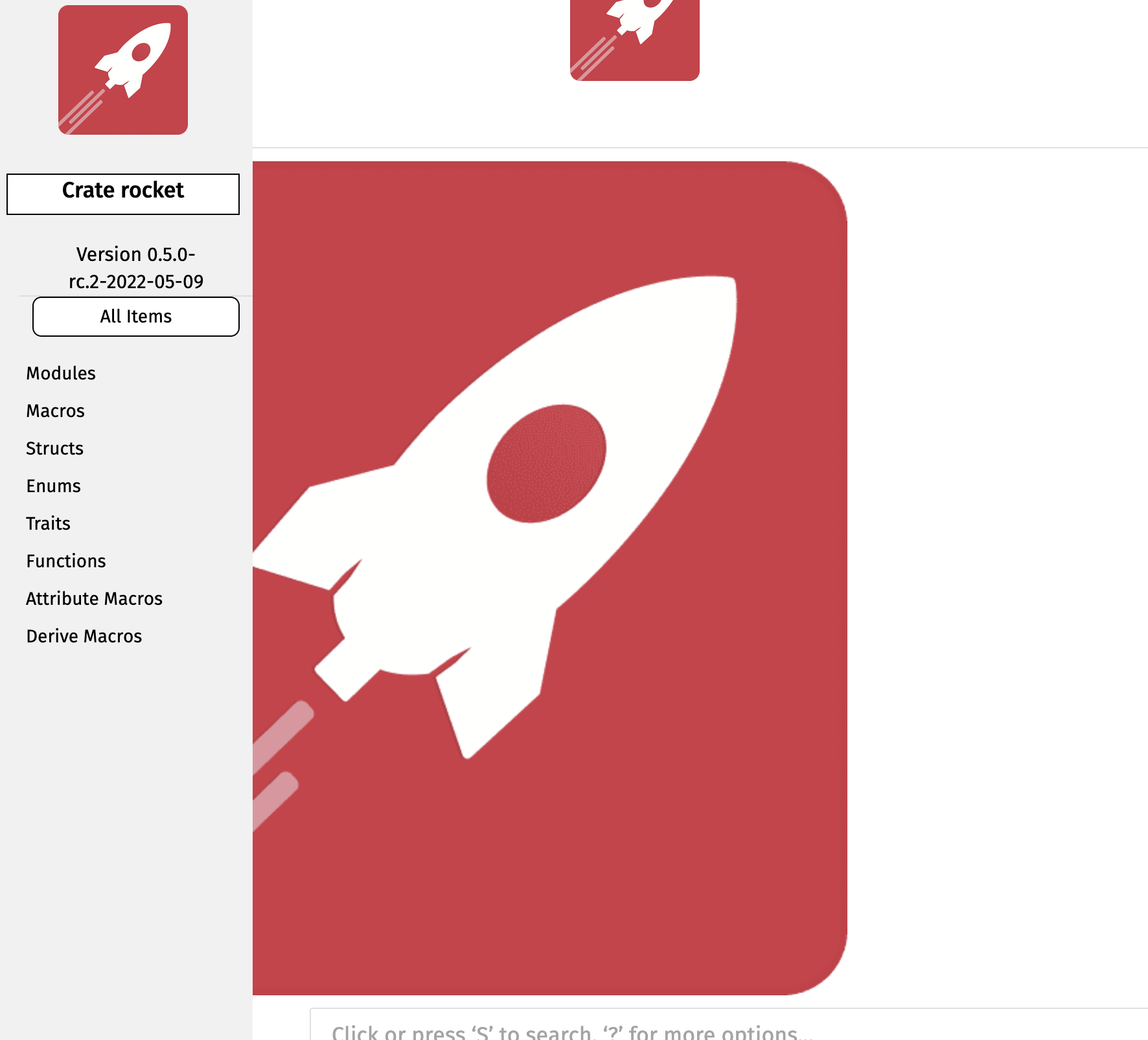 Docs contain huge Rocket logo · Issue #2169 · rwf2/Rocket · GitHub
