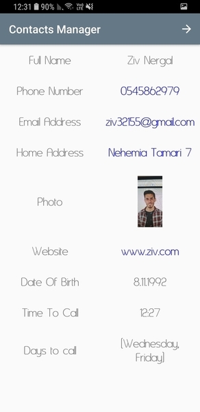 GitHub - Ziv-Nergal/Contacts-Manager: An app to organize the contacts on your phone.