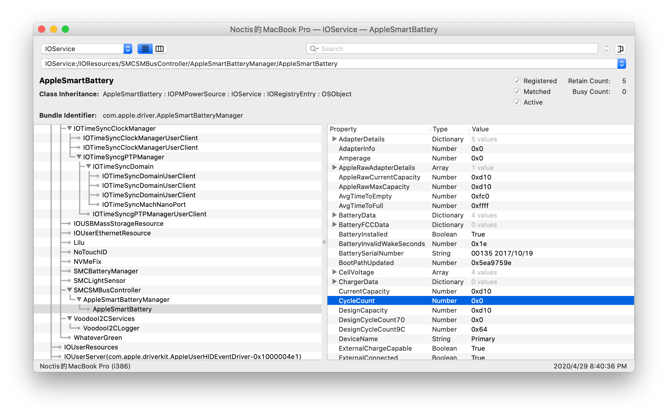 SMCBatteryManager 0 cycle battery count · Issue #879 · acidanthera ...