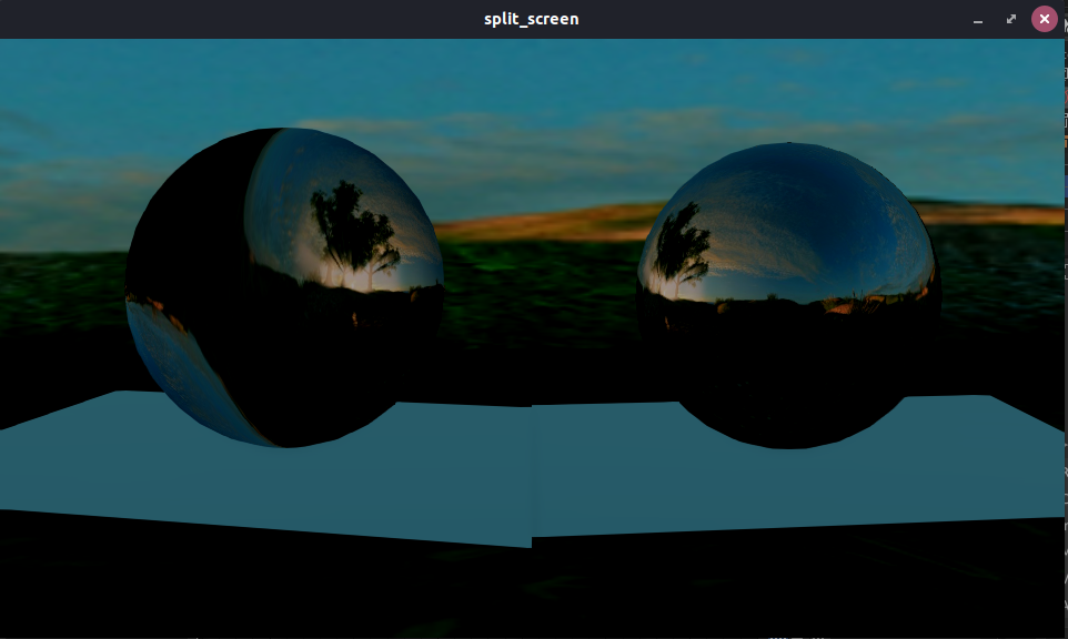 Incorrect environment mapping in additional cameras in splitscreen example · Issue #1546 ...