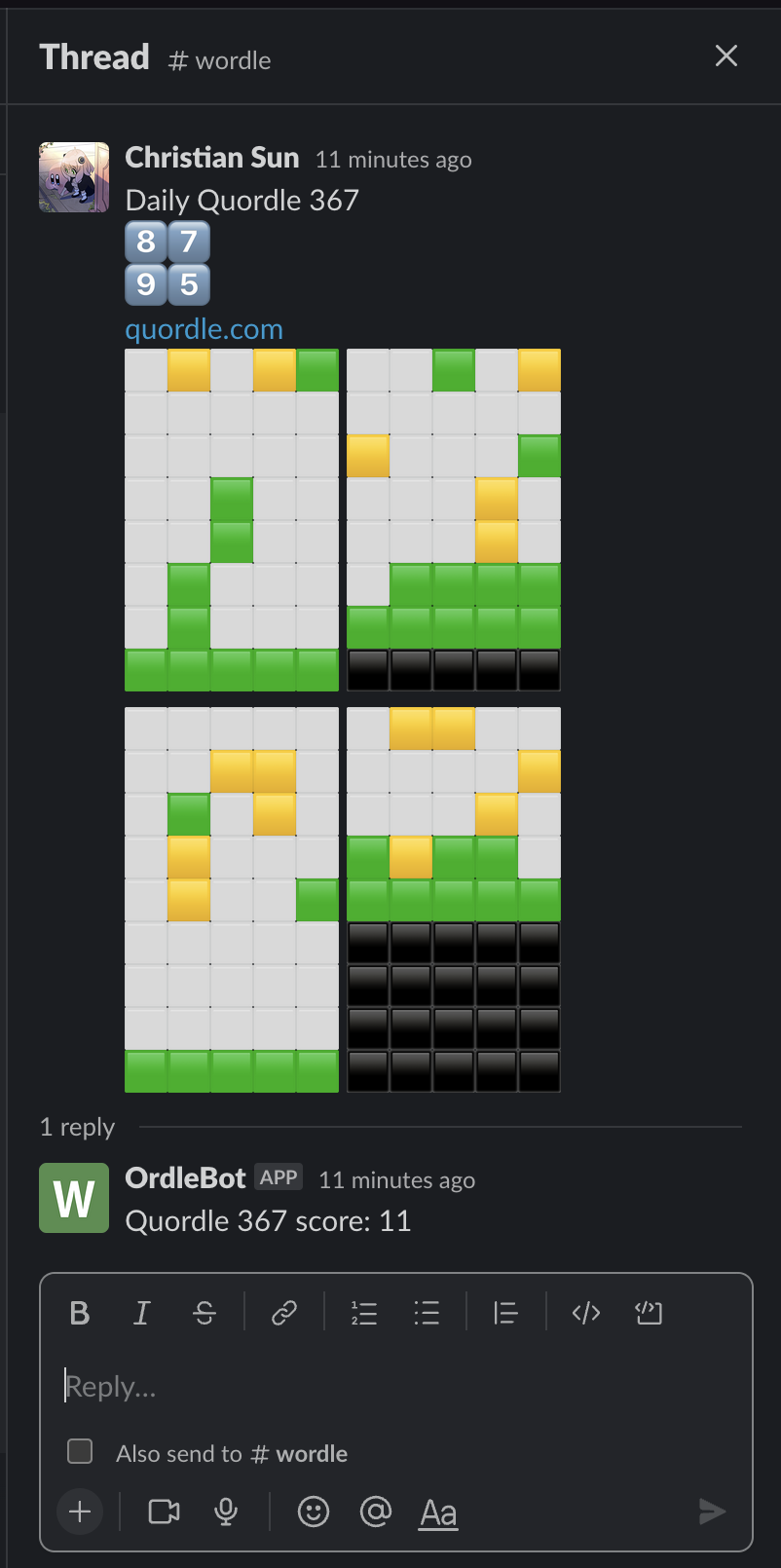 GitHub - jeffrytyn/slack-ordle-bot: Slack bot for tracking scores of -ordle games