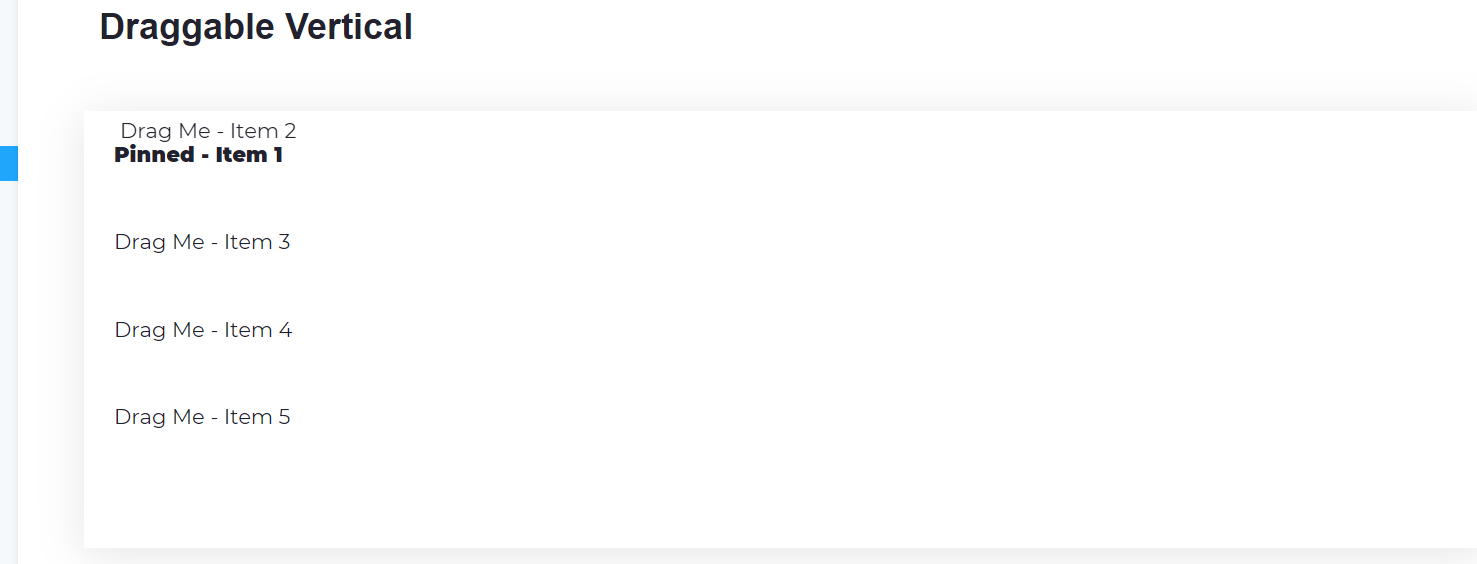 Pinning a particular element is not possible and not allowing any element to go above it as far ...