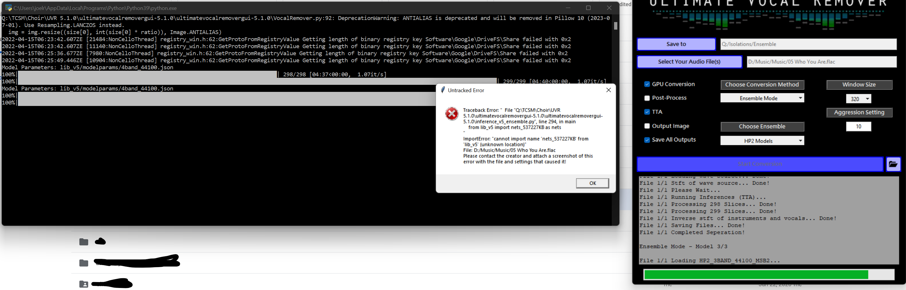 Untracked traceback error · Issue #156 · Anjok07/ultimatevocalremovergui · GitHub