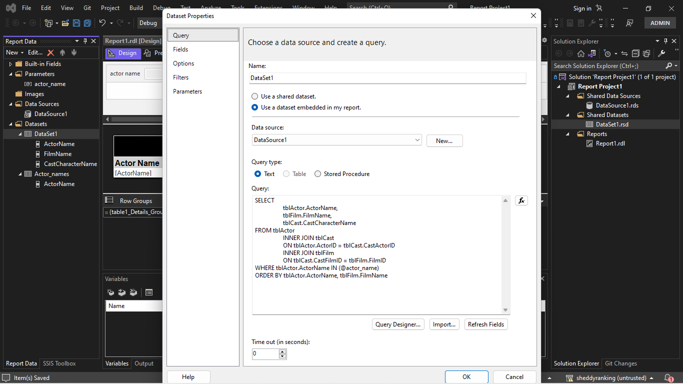 GitHub - sheddyranking/SSRS-Report: Extracted Movie CAST Report from ...