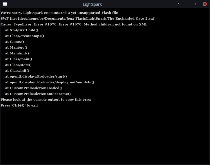 The Enchanted Cave 2 Unsupported · Issue #452 · lightspark/lightspark · GitHub