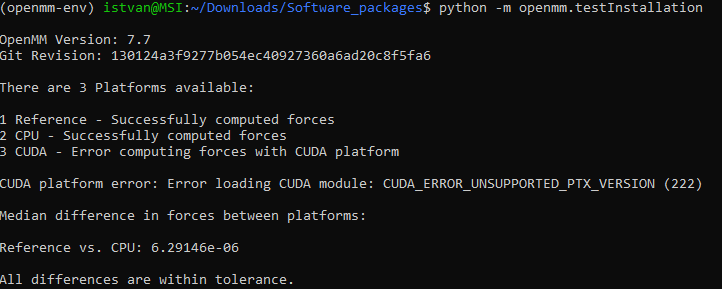 OpenMM on Windows 10/11 WSL2 · Issue #3400 · openmm/openmm · GitHub