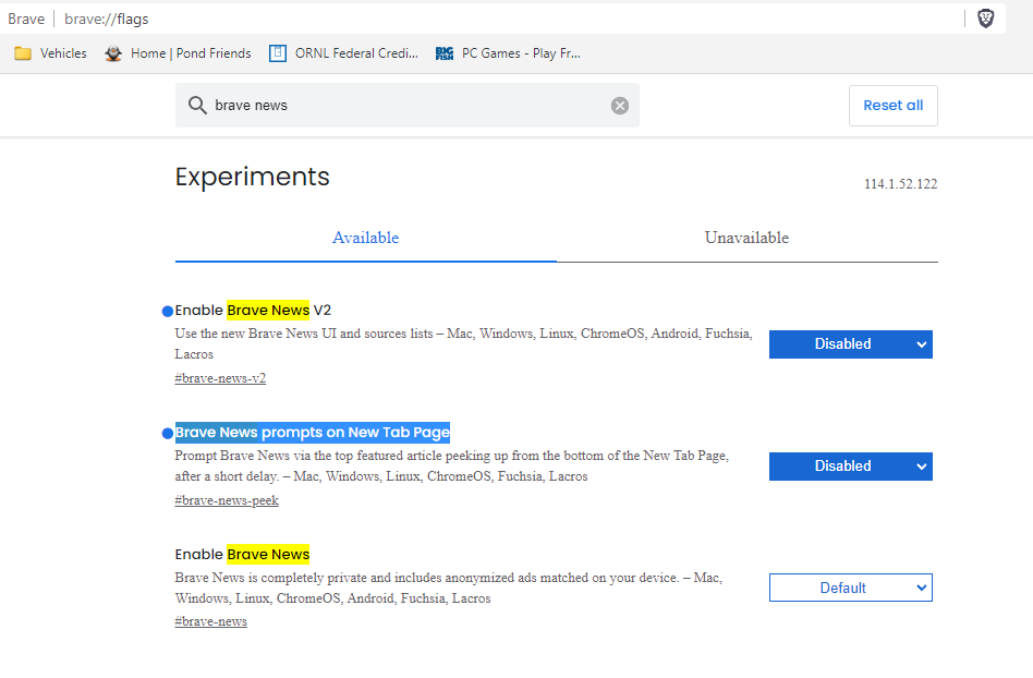removing `Scroll for Brave News` if `brave://flags/#brave-news` has ...