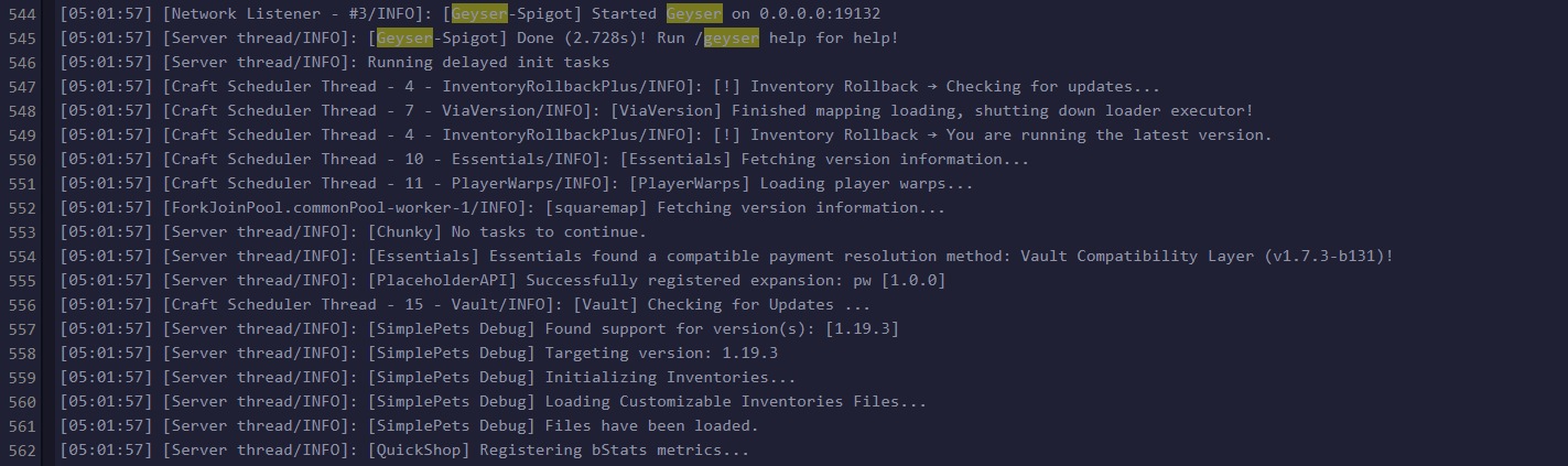 Downstream packet error! · Issue #3608 · GeyserMC/Geyser · GitHub