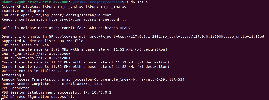 srsGNB cannot communicate srsUE · Issue #121 · srsran/srsRAN_Project · GitHub