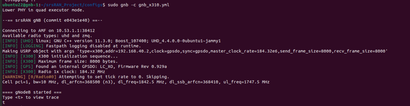 Unable to connect gNB and UE, X310 USRP · Issue #206 · srsran/srsRAN_Project · GitHub