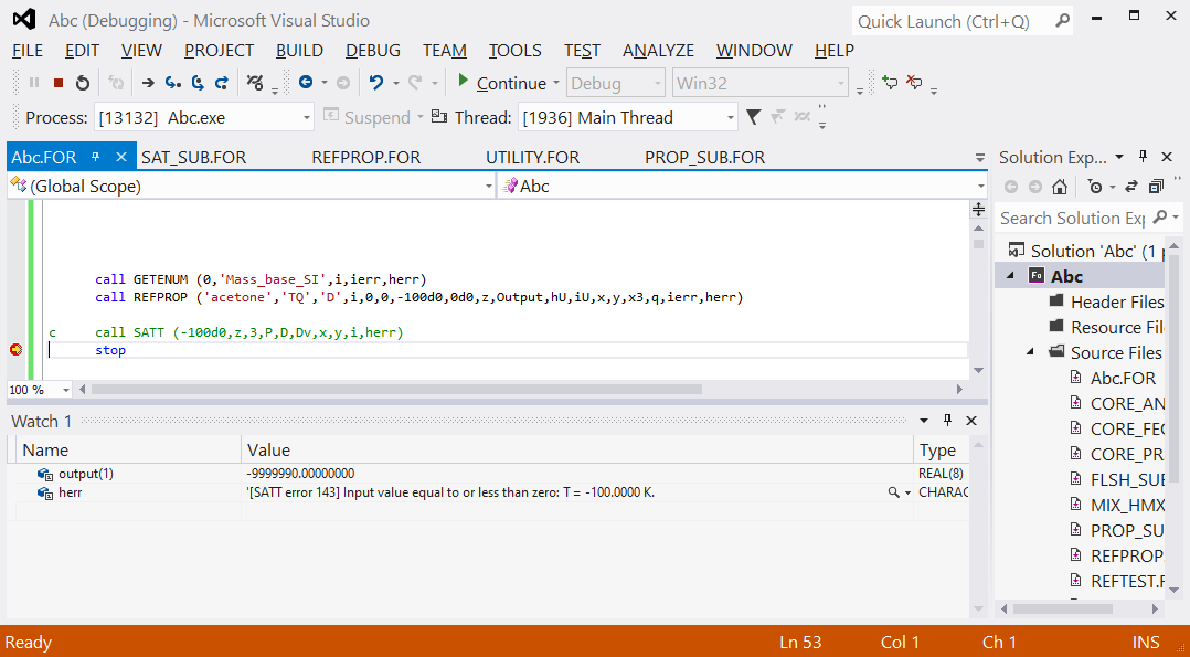 Wrong error message for T