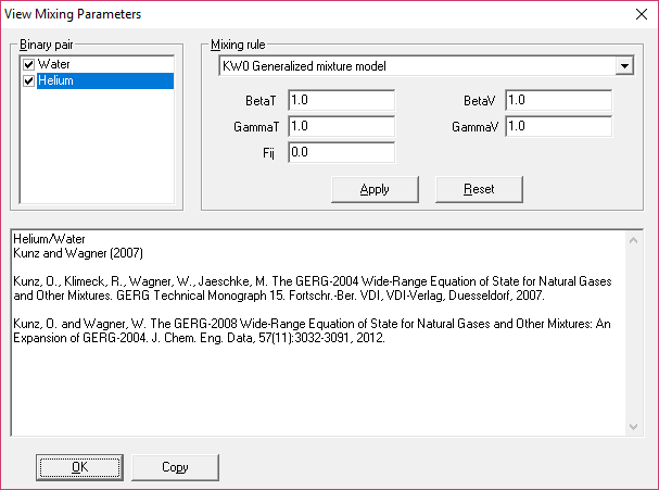 Mixture parameters in Refprop · Issue #248 · usnistgov/REFPROP-issues · GitHub