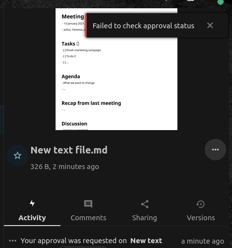 Approval Workflow With Guest Account Not Working · Issue #57 · nextcloud/approval · GitHub