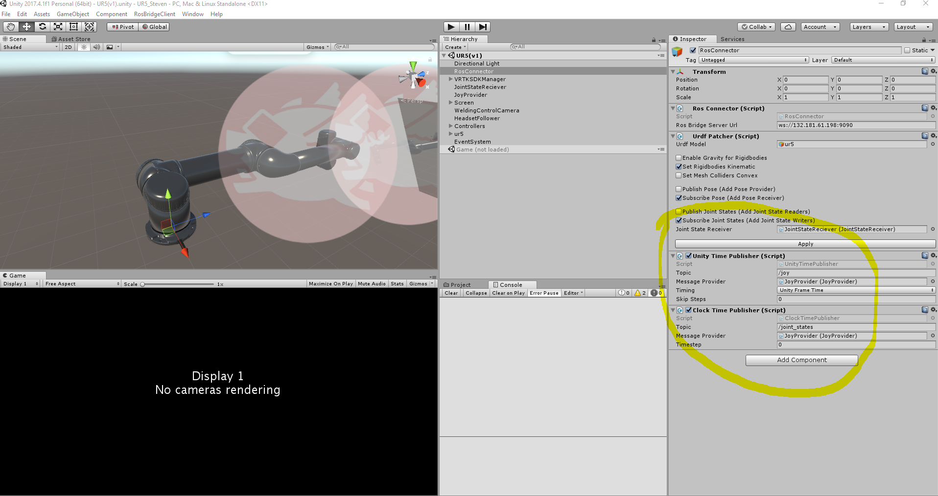 Failed To Build Communication Between Rosbridge Websocket And Joint