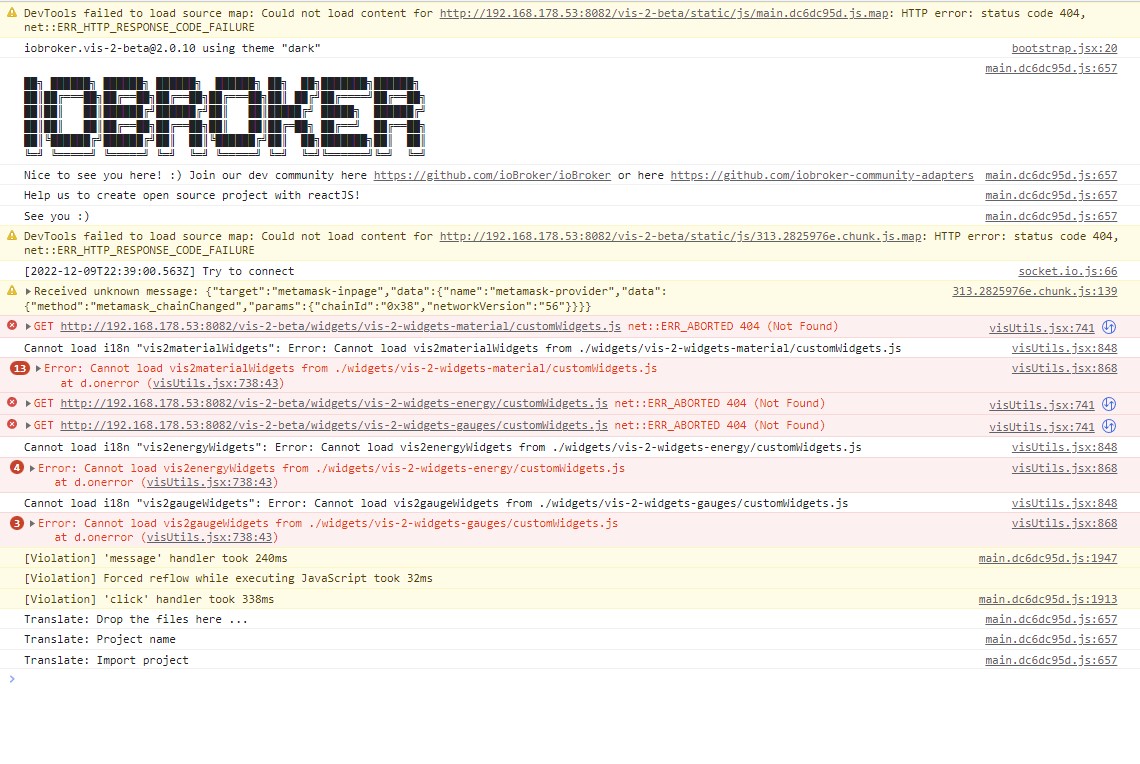 vis2.x Import von Projekt nicht möglich · Issue #617 · ioBroker/ioBroker.vis · GitHub