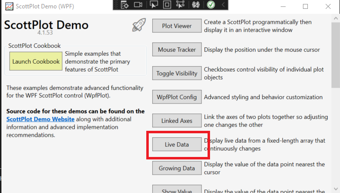 Demo Live Data is not working · Issue #1992 · ScottPlot/ScottPlot · GitHub