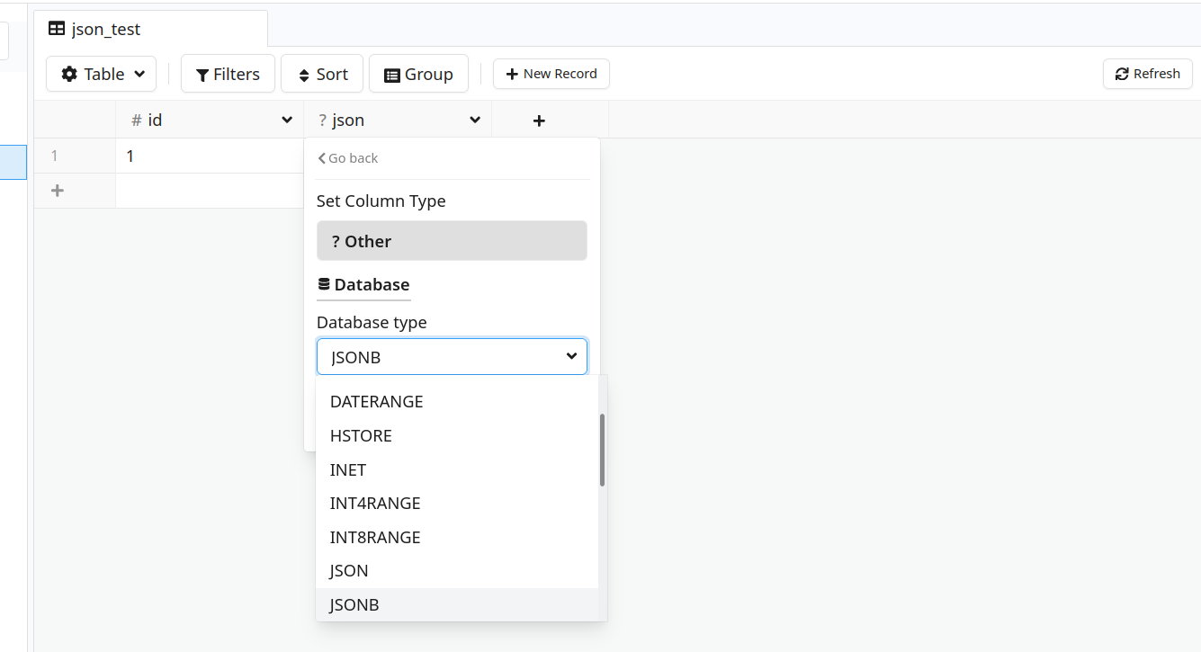 Improve handling of non-Mathesar JSON types · Issue #1324 · mathesar-foundation/mathesar · GitHub