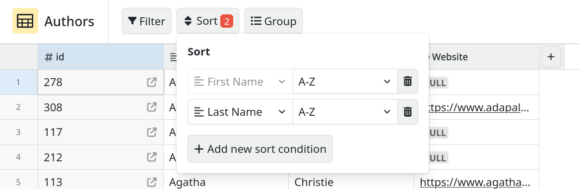 Allow dragging to modify precedence of sorting conditions · Issue #2349 · mathesar-foundation ...