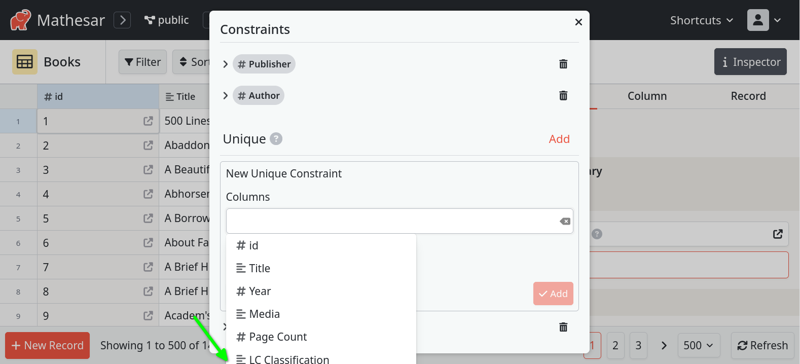 Dropdown overflow makes column selection impossible on short viewports · Issue #2364 · mathesar ...