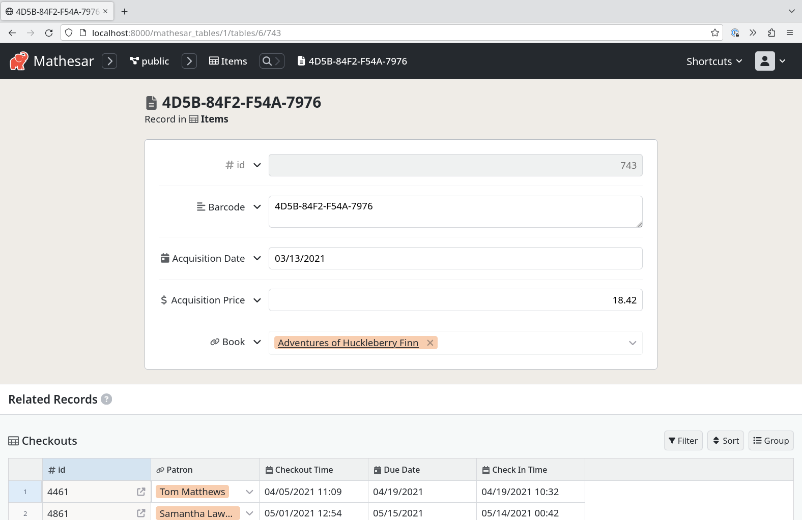 Record page with table widget scrolls down after loading · Issue #2365 · mathesar-foundation ...