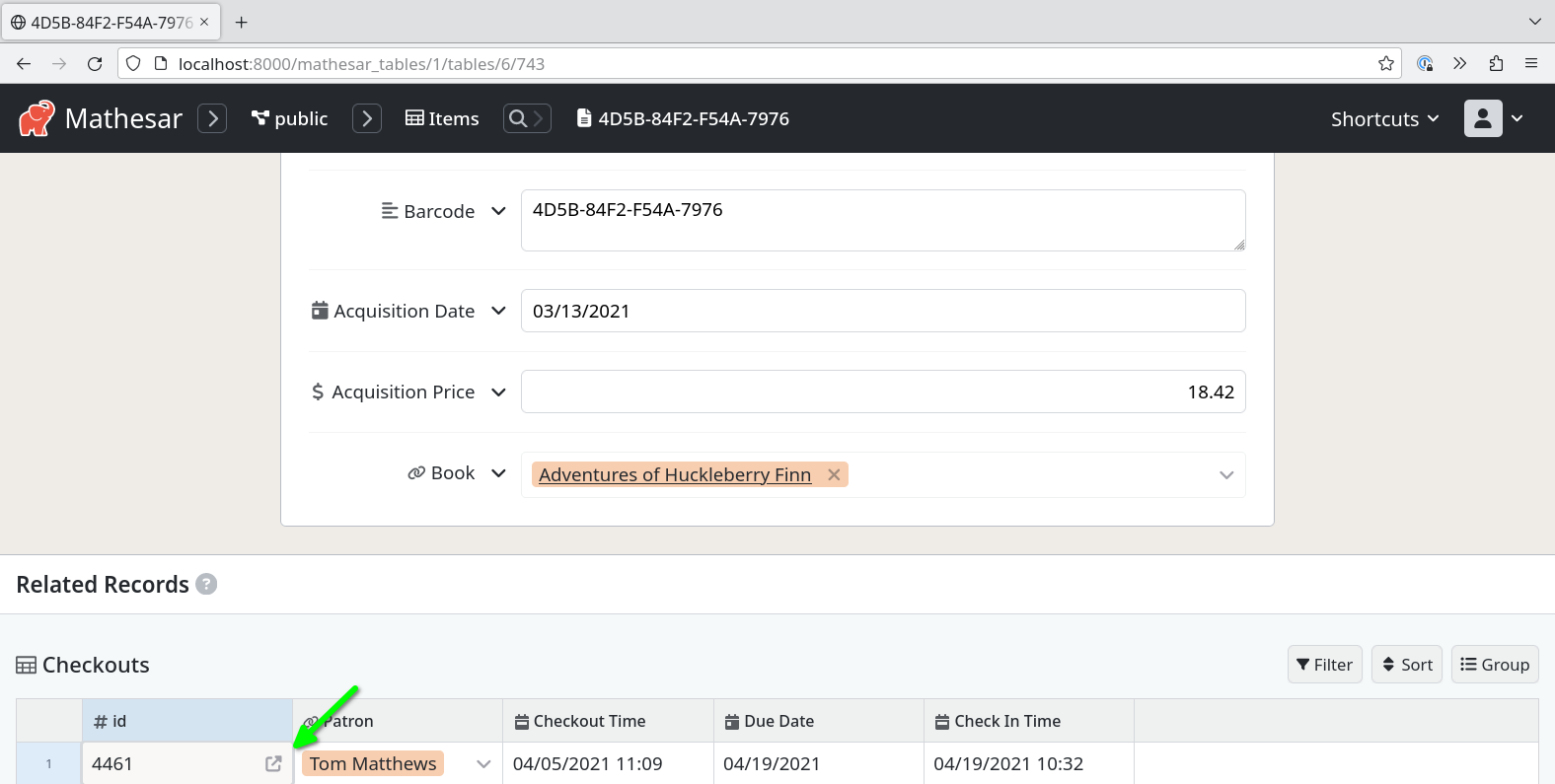 Record page with table widget scrolls down after loading · Issue #2365 · mathesar-foundation ...
