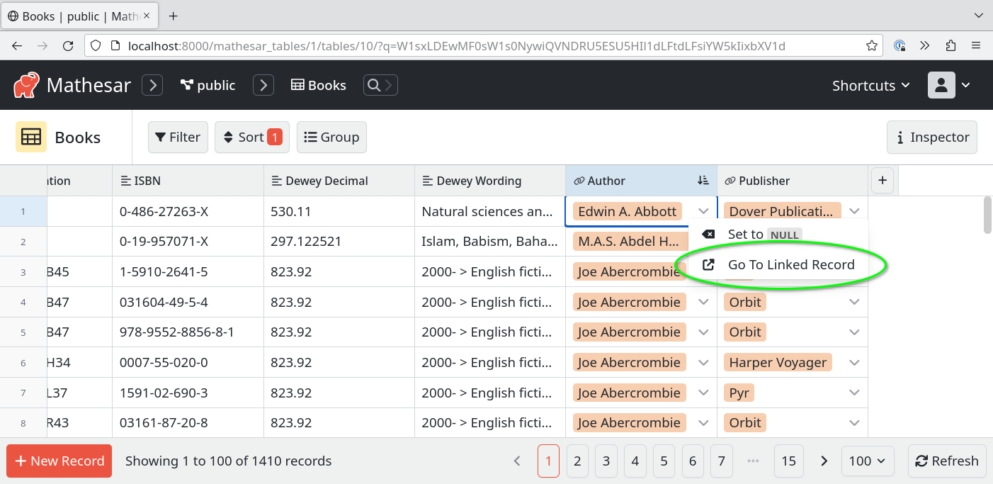 Navigate to linked record via grouping header row · Issue #2375 · mathesar-foundation/mathesar ...