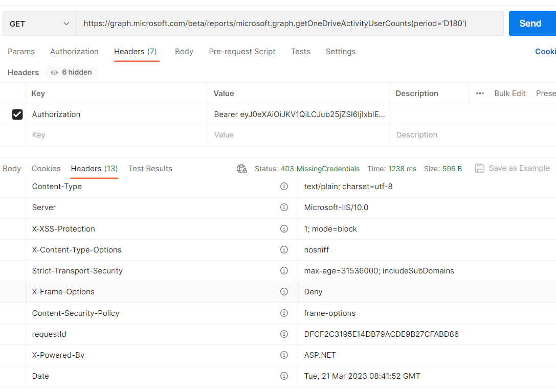 Get reports return Forbidden for some reports · Issue #1751 · microsoftgraph/msgraph-sdk-dotnet ...