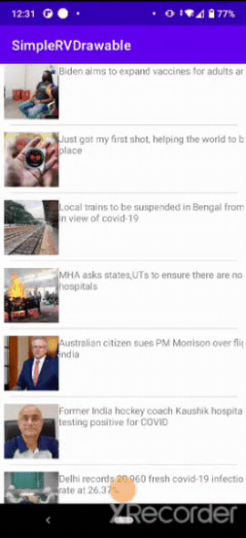 GitHub - zansangeeth/SimpleRVDrawable