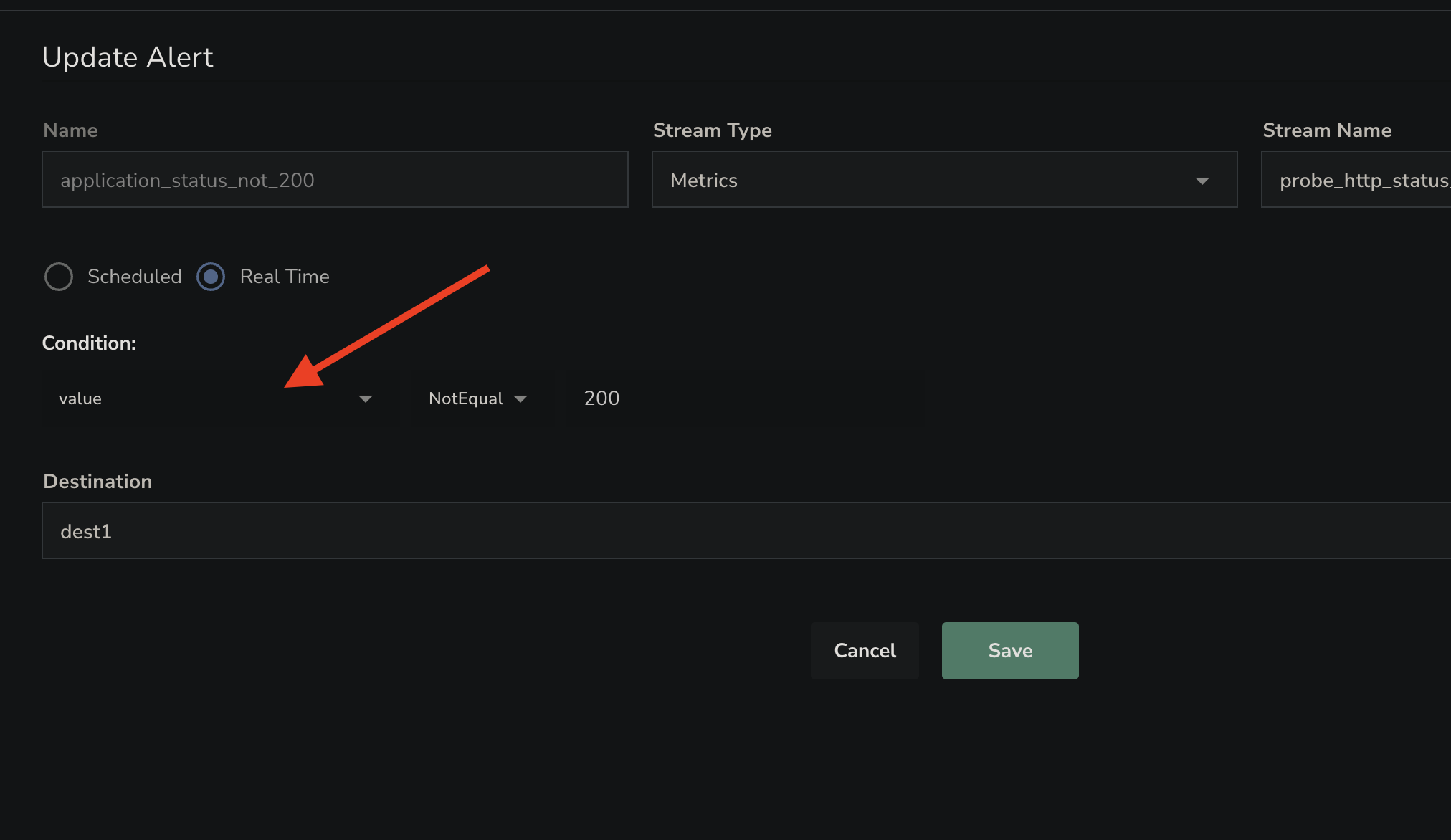 Dropdown fields for conditions are not updated when trying to update an alert · Issue #1102 ...