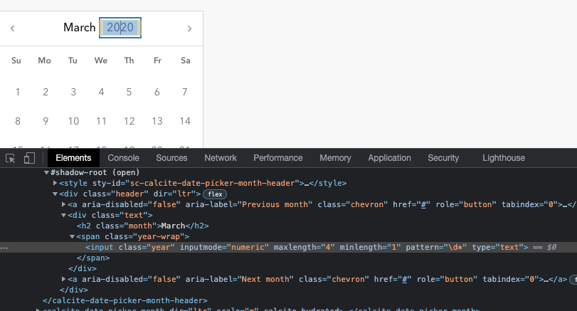 A11y Audit: [calcite-date-month-header] - `.year` input is missing associated label describing ...