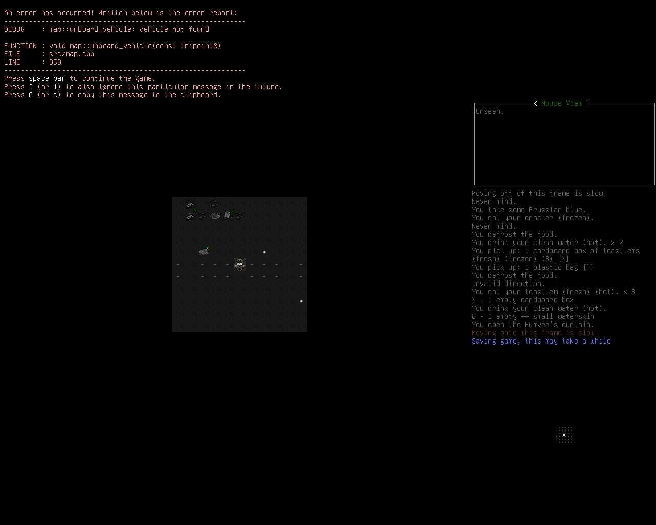 DEBUG : map::unboard_vehicle: vehicle not found · Issue #25309 ...