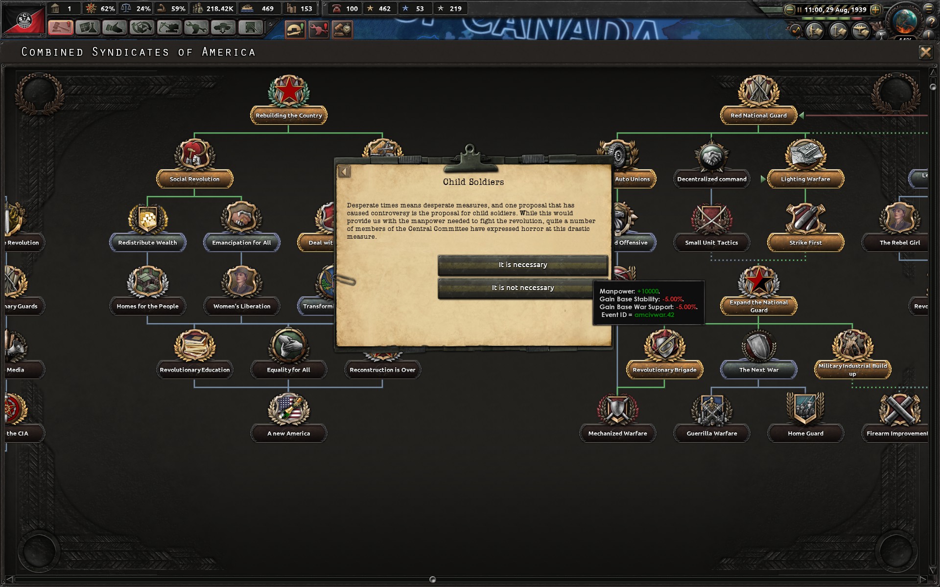 CSA shouldn't look to recruit child soldiers after the end of 2ACW ...