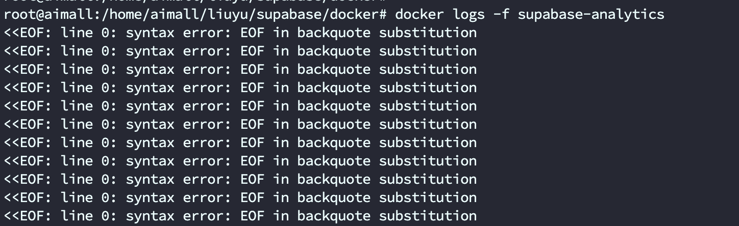 supabase-analytics container fail to start · Issue #16962 · supabase/supabase · GitHub