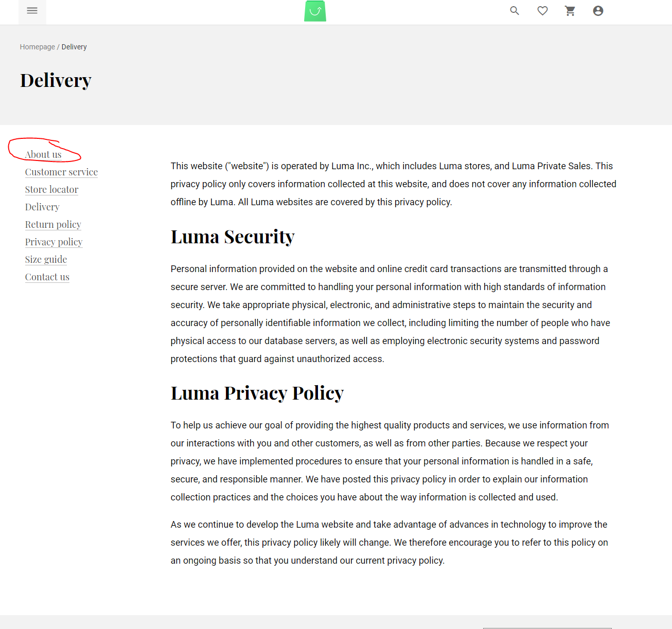 [default] Problem with "about us" static page · Issue #2320 · vuestorefront/vue-storefront · GitHub