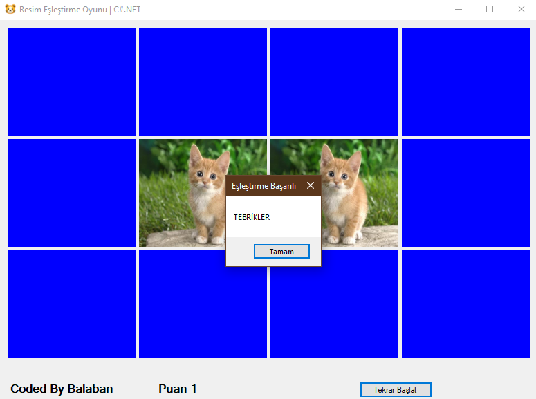 GitHub - epbalaban01/ResimEslestirmeOyunu: Resim Eşleştirme Oyunu