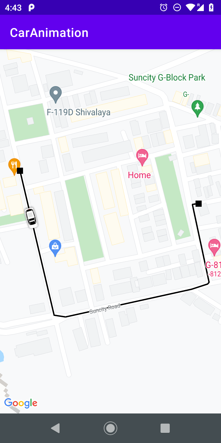 GitHub - patugosavi/CarAnimation: Add Car Animation in Cab Sharing App