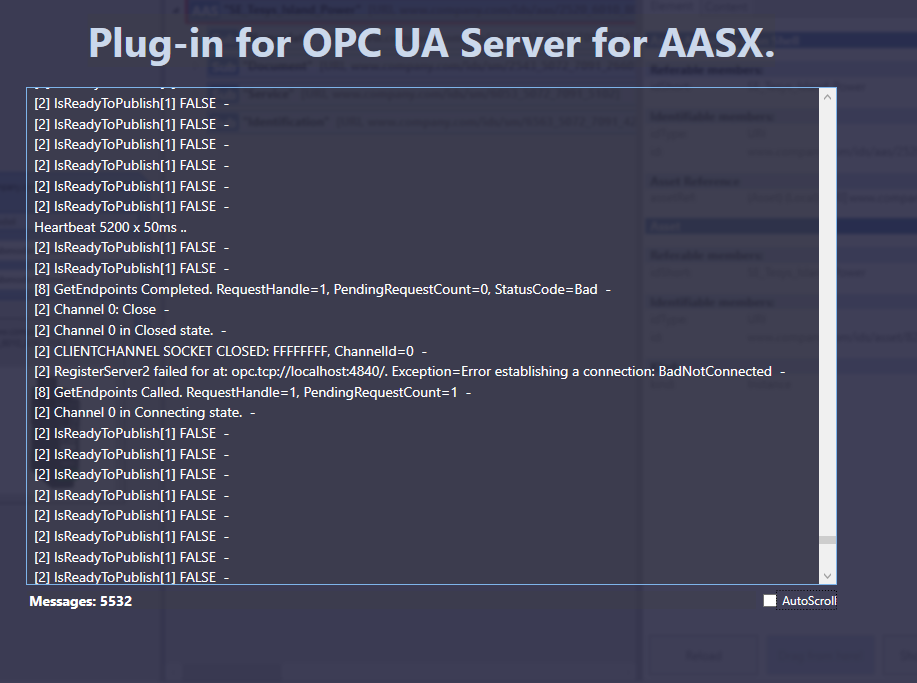 OPCUA Plugin 64 bit clash with 32 bit libuv dll · Issue #34 · admin-shell/aasx-package-explorer ...