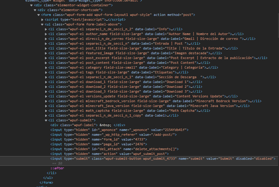 Failed submission in form button · Issue #1177 · weDevsOfficial/wp-user ...