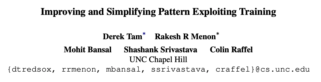 Improving and Simplifying Pattern Exploiting Training · Issue #133 · toriving/Plz_Read_The_Paper ...