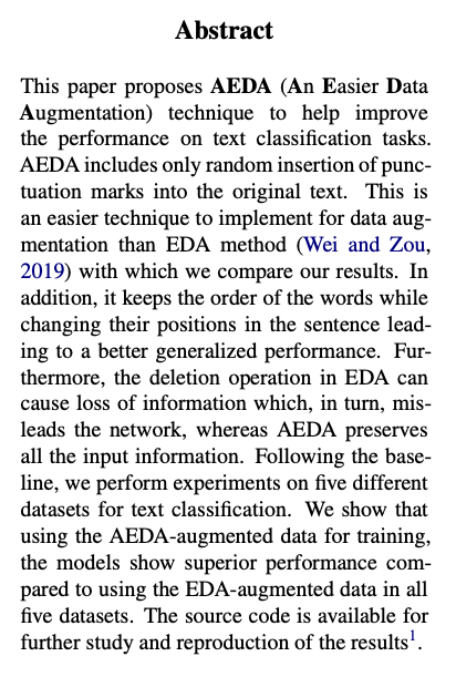 AEDA: An Easier Data Augmentation Technique for Text Classification · Issue #169 · toriving/Plz ...