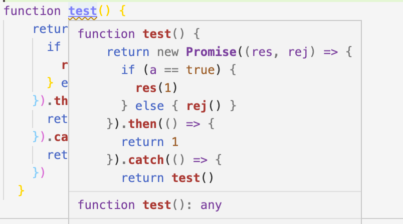 type inference of promise that recursive return itself · Issue #44679 ...