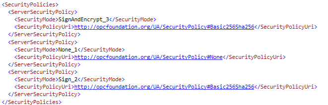 [Data Acccess Server] Server does not support the configured security policy · Issue #607 ...
