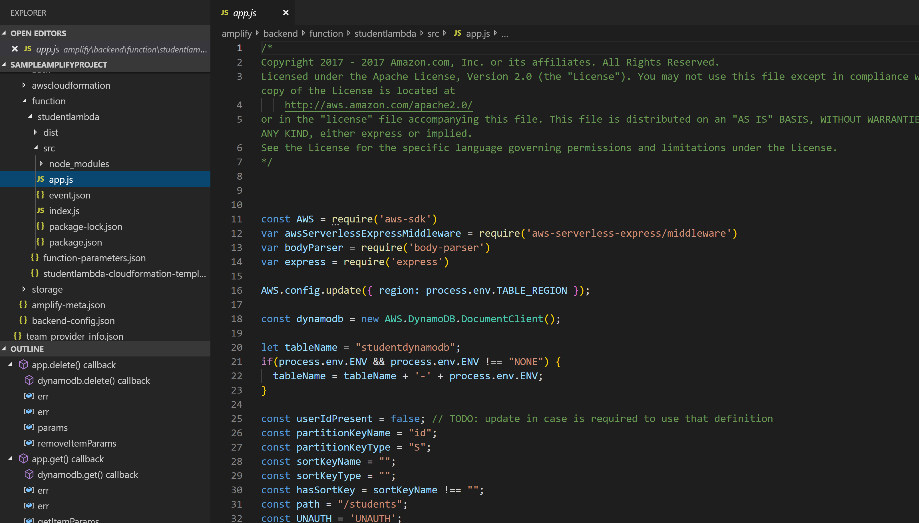 Amplify Assignes The Wrong Dynamodb Table Name The Appjs File It Creates And Also Adds A