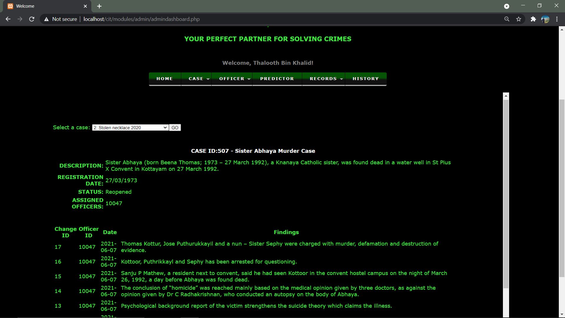 GitHub - Nandagopal4213/Criminal-Investigation-Tracker: Criminal ...