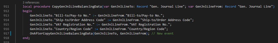 [Event Request] Codeunit 13 - CopyGenJnlLineBalancingData(..) · Issue #5254 · microsoft ...
