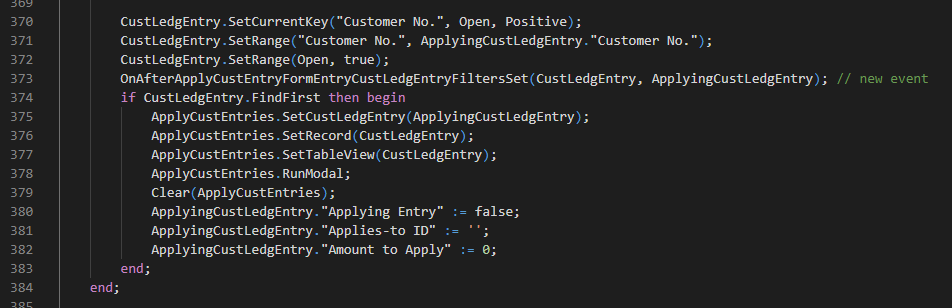 [Event Request] Codeunit 226 "CustEntry-Apply Posted Entries ...