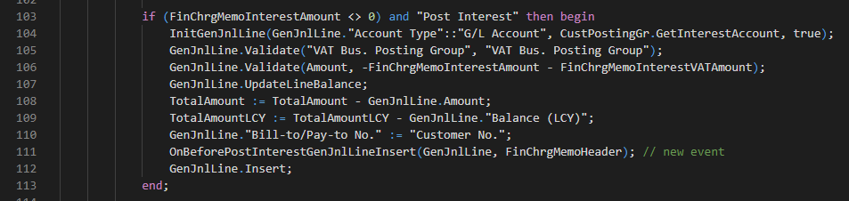 [Event Request] Codeunit 395 "FinChrgMemo-Issue" - OnRun(): GenJnlLine populate additional ...