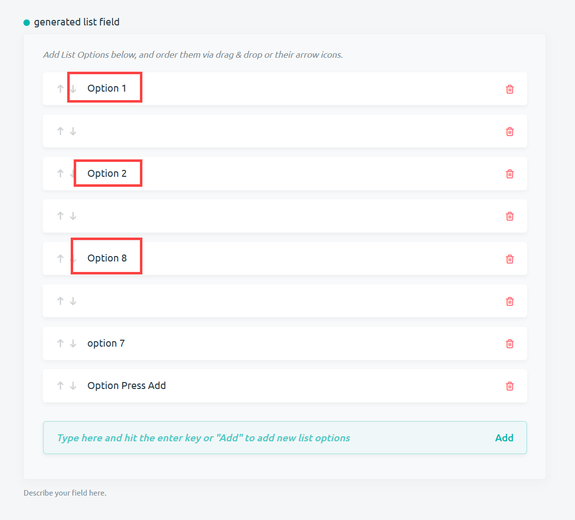 Generated List issues - extra blank option being generated · Issue #697 · matrix-msu/kora · GitHub